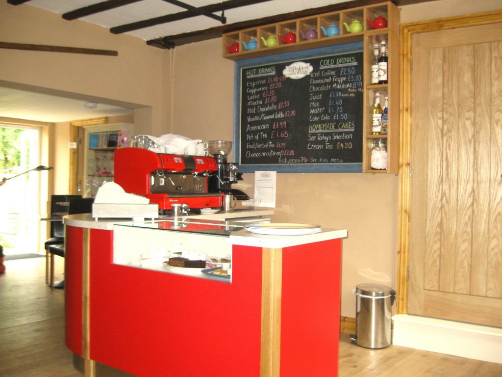 Curved coffee bar counter - James Archer Furniture